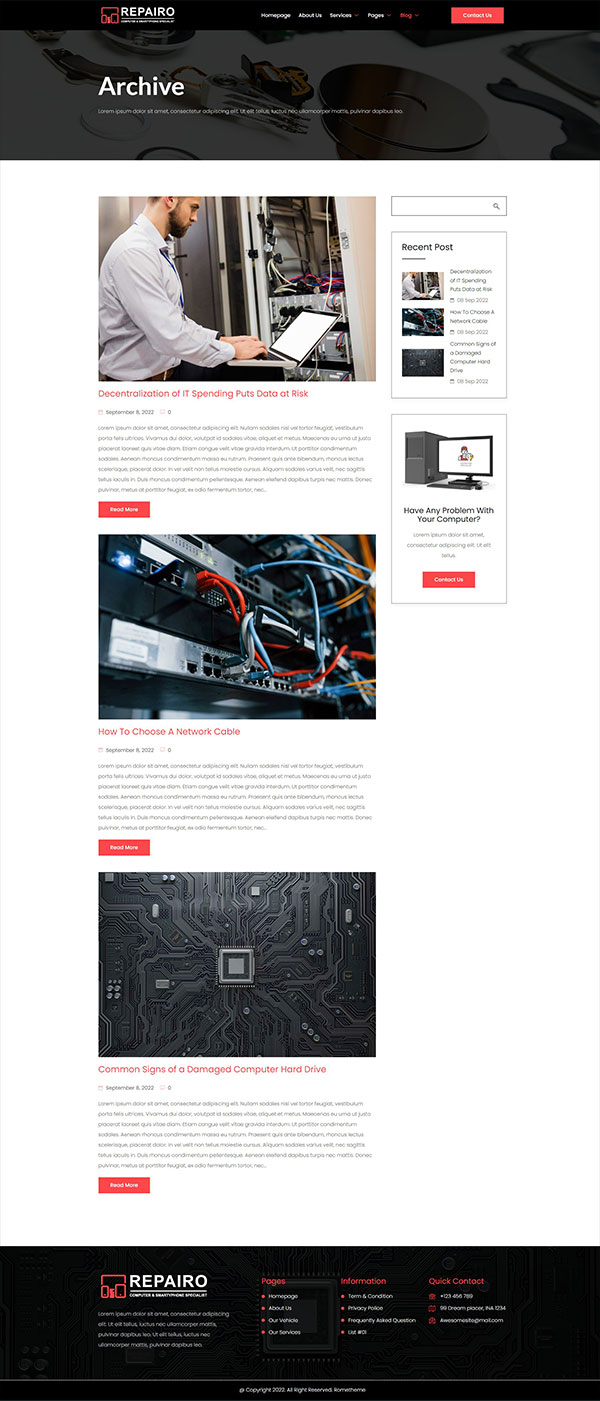 Repairo - Computer & Smartphone Repair Elementor Template Kit by Rometheme